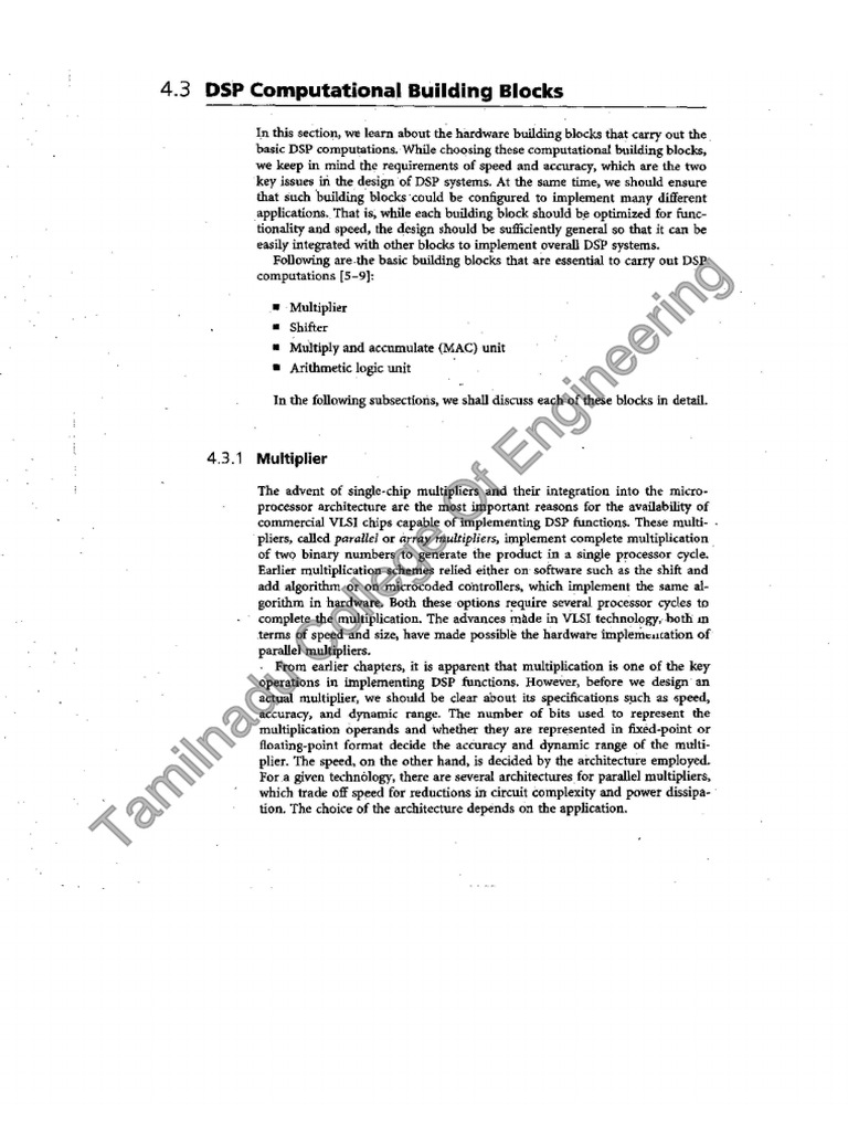 DSP Computational Building Blocks Overview | PDF | Digital Signal ...