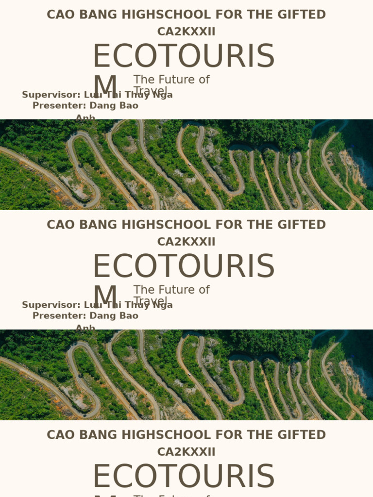 Green and Cream Simple Tourism Presentation | PDF