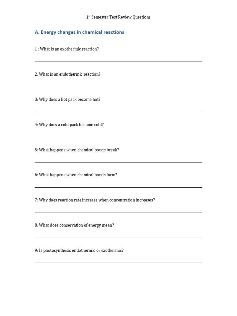 1st Semester Exam Review Questions | PDF | Rock (Geology) | Sedimentary ...