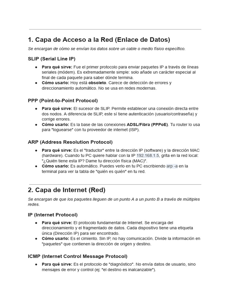 Protocolo de Redes: Guía Completa | PDF | Protocolos de internet ...