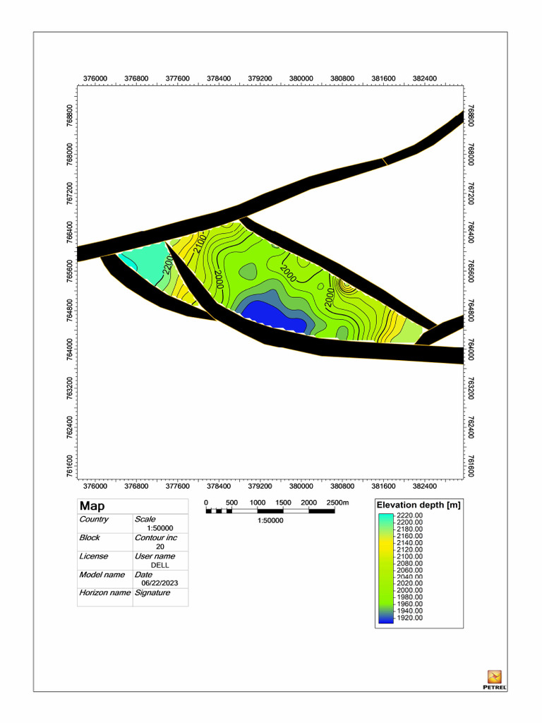Lower Bahariya Structure Contour Map | PDF