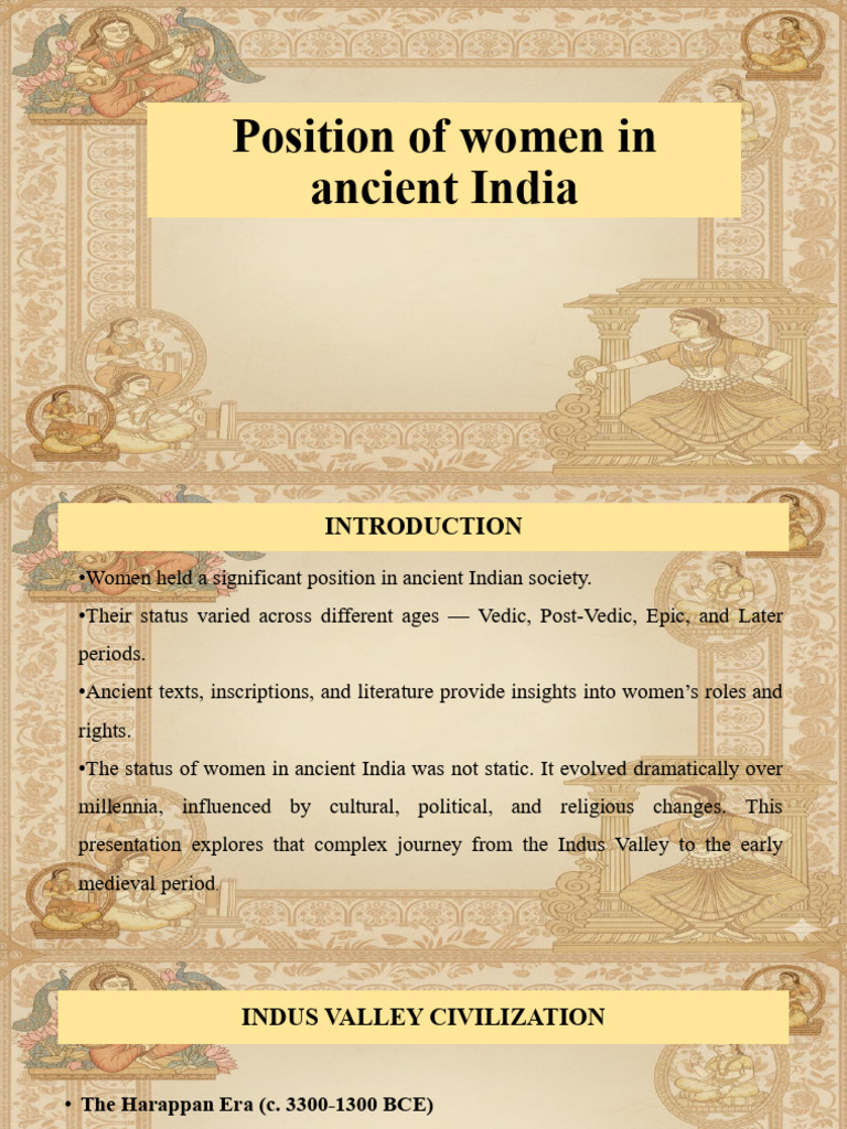 Women's Status in Ancient India | PDF | Vedas