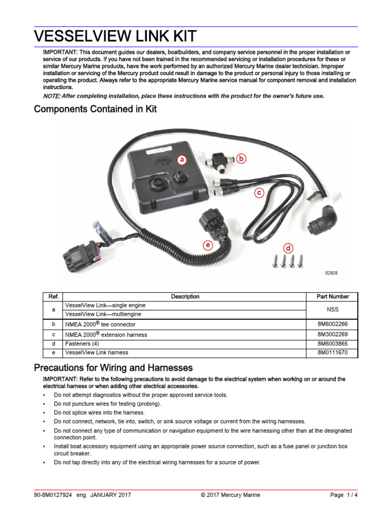 Vesselview Link Kit Installation Instructions 2017 | PDF ...