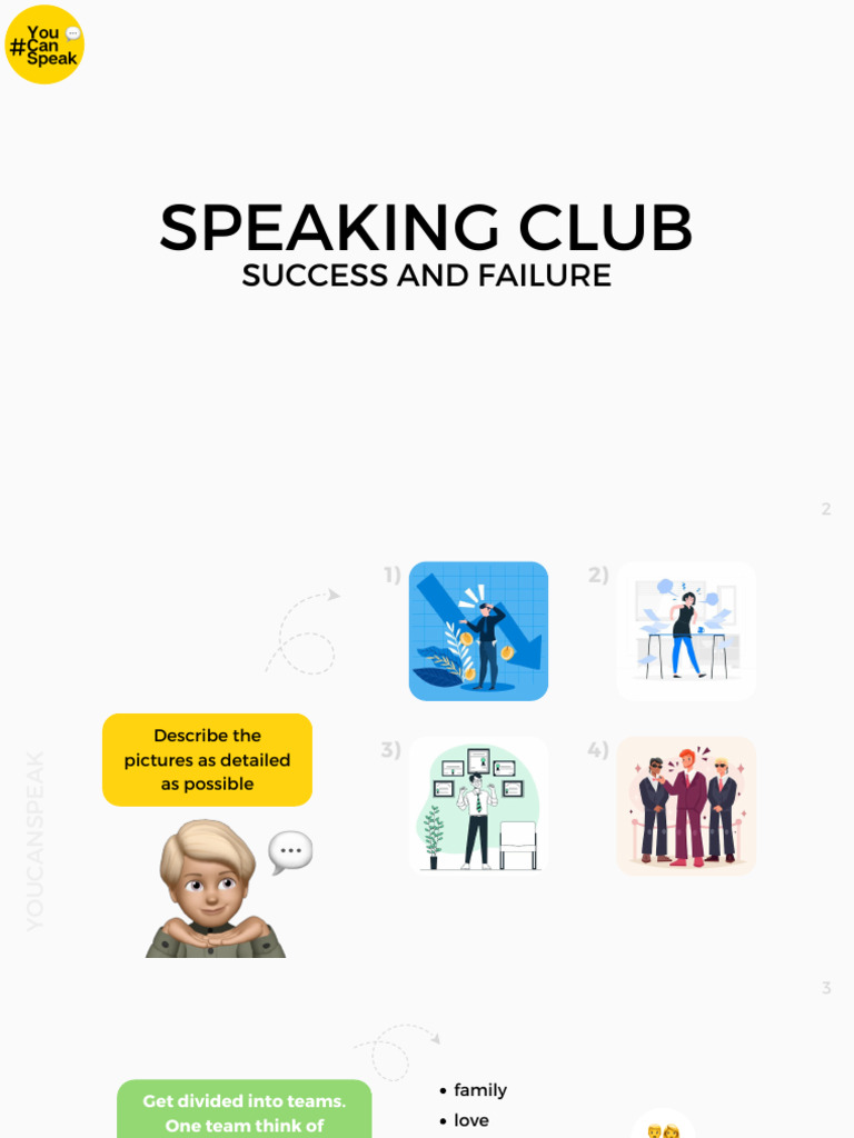 Success and Failure in Speaking Club | PDF