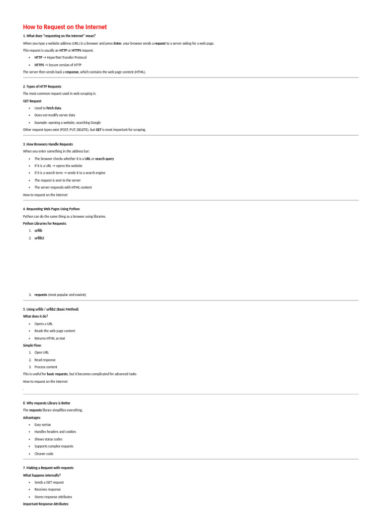Internet Requesting and Web Scraping Guide | PDF | World Wide Web ...