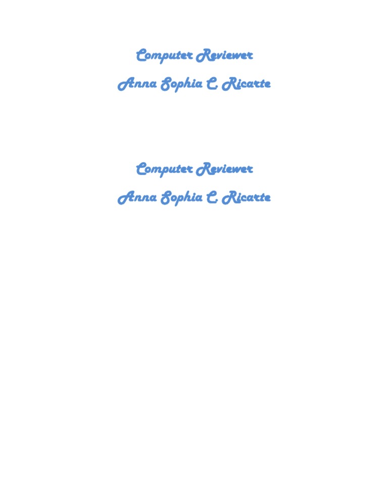 Computer Reviewer | PDF
