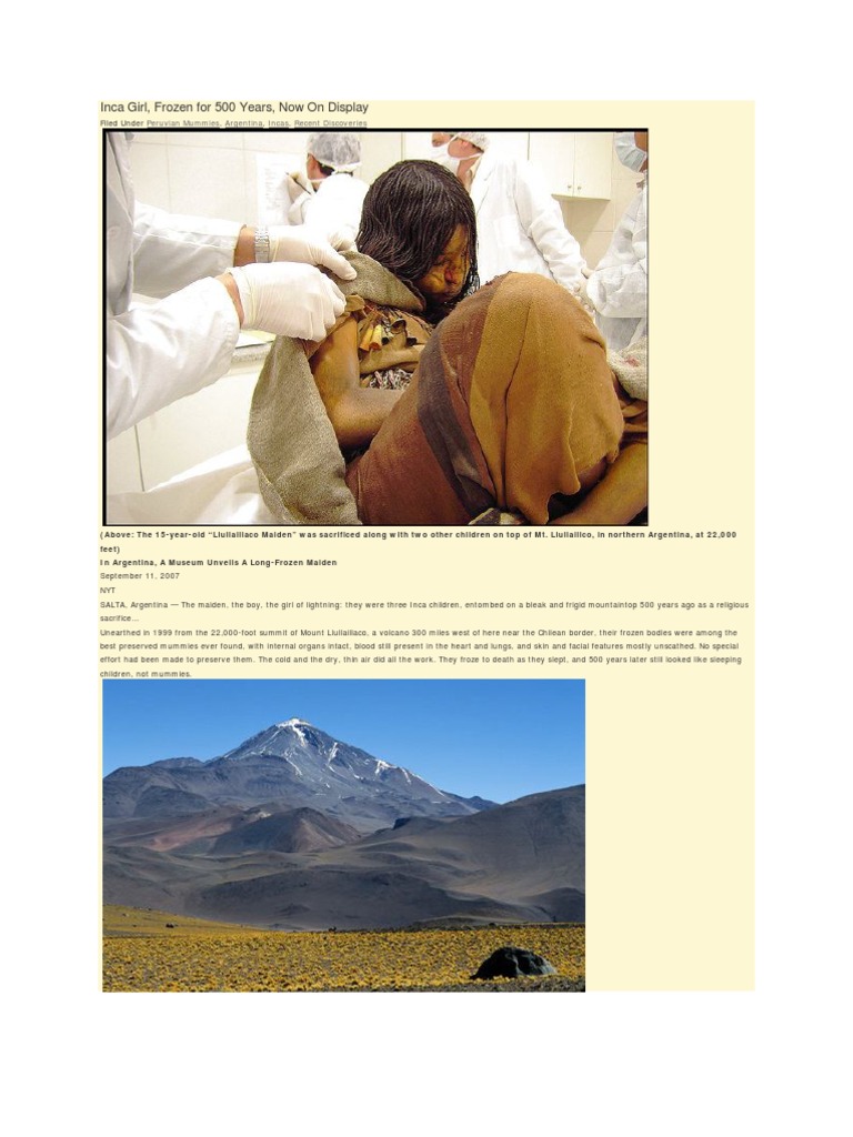 Inca Girl | PDF | Mummy | Archaeology