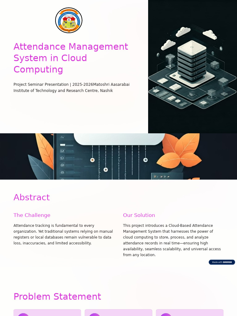 Attendance-Management-System-in-Cloud-Computing | PDF | Cloud Computing | Databases