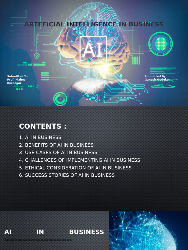 Ai in Business.pptx Ganesh Gadekar Pptx | PDF | Artificial Intelligence | Intelligence (AI ...