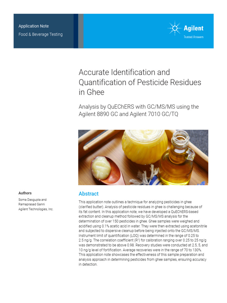 Agilent - Accurate Identification and Quantification of Pesticide ...