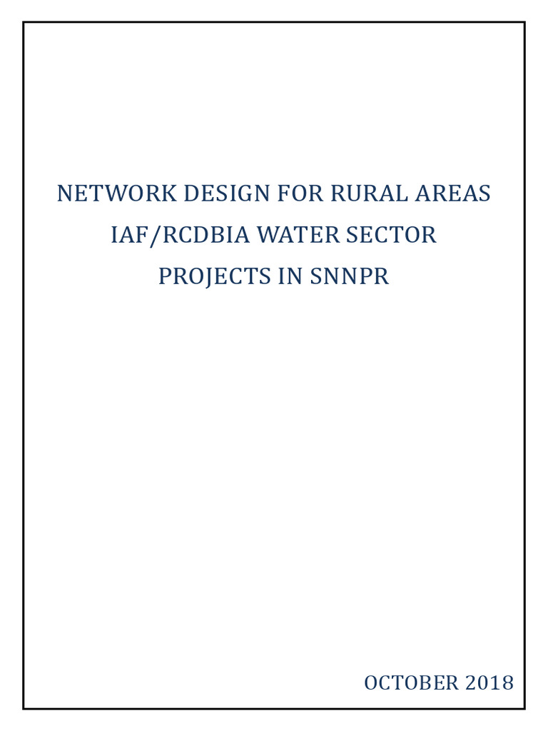 Rural Water Network Design Guidelines | PDF | Water | Pipe (Fluid ...