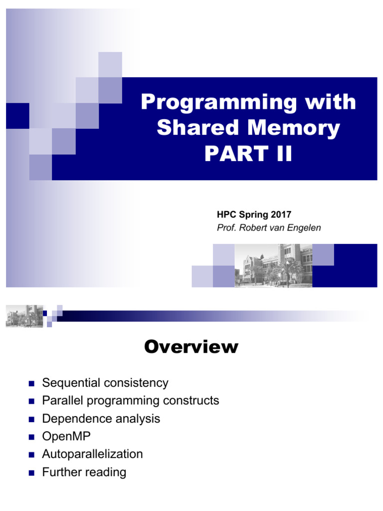 8 Programming With Shared Memory Part II | PDF | Computer Architecture ...