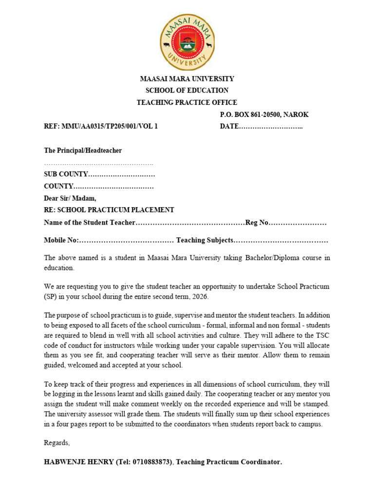 PDF.. School Practicum Placement | PDF
