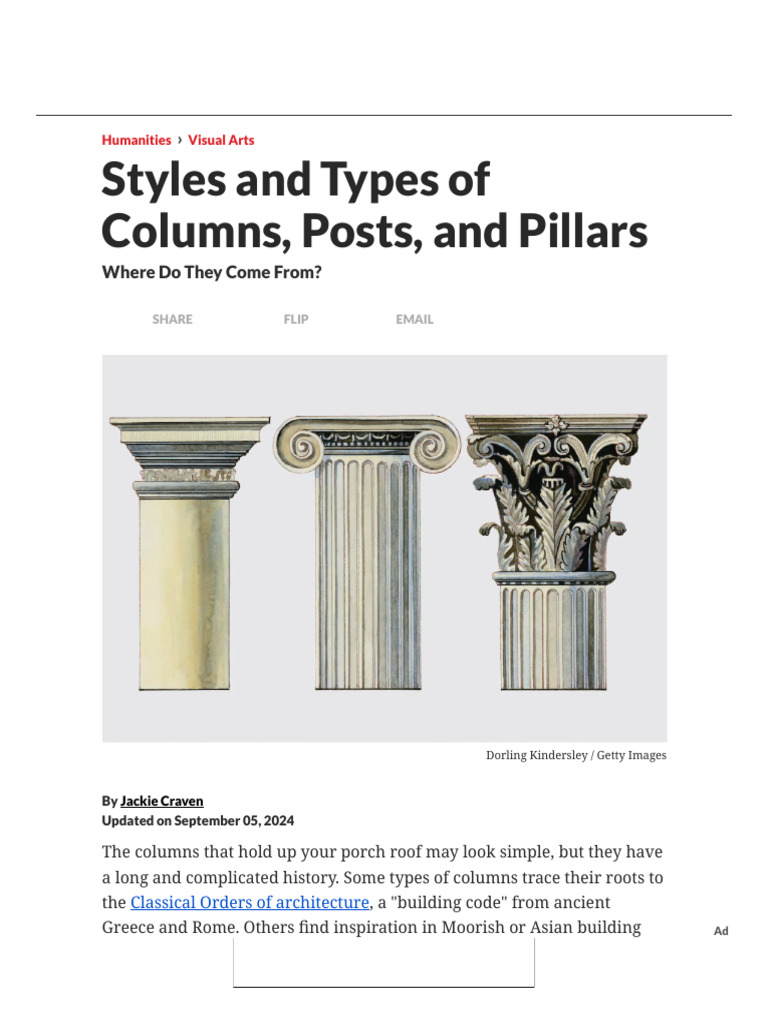 Types and Styles of Architectural Columns | PDF | Column ...