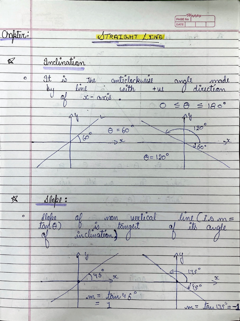 Maths Straight Line | PDF