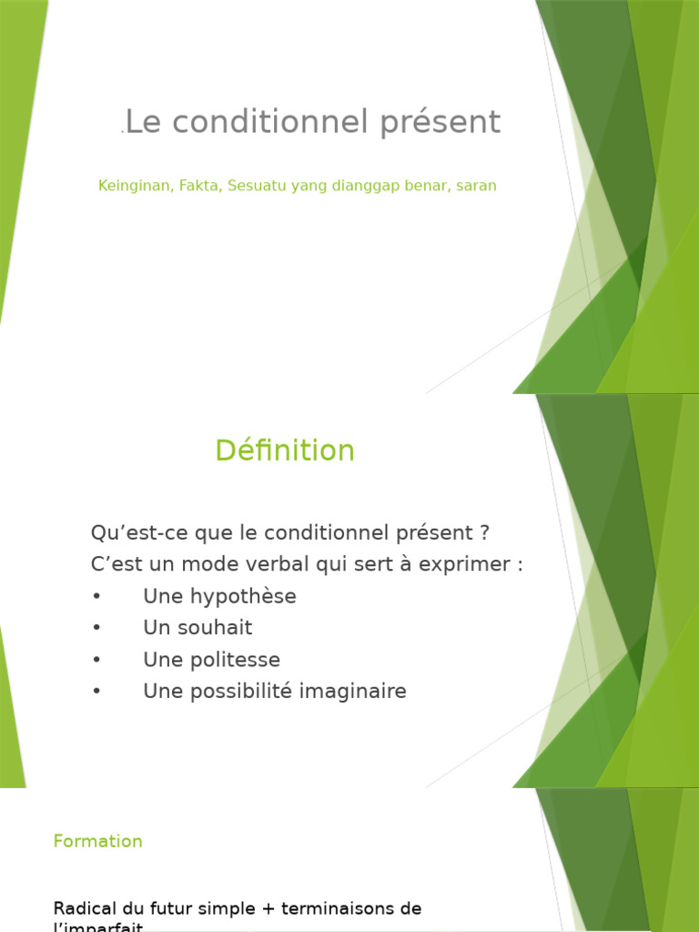 Guide du conditionnel présent en français | PDF | Verbe | Morphologie ...