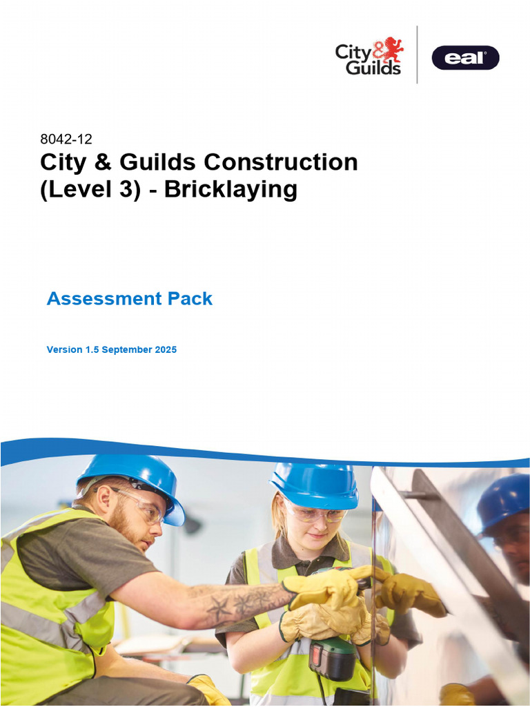 City & Guilds Level 3 Bricklaying Assessment | PDF | Risk ...