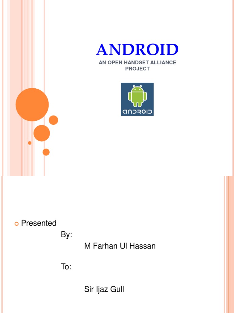 Android: An Open Handset Alliance Project | PDF | Android (Operating System) | Eclipse (Software)