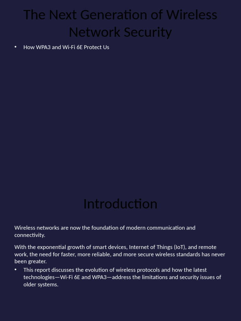 Formatted Wireless Security Presentation | PDF | Wi Fi | Secure ...