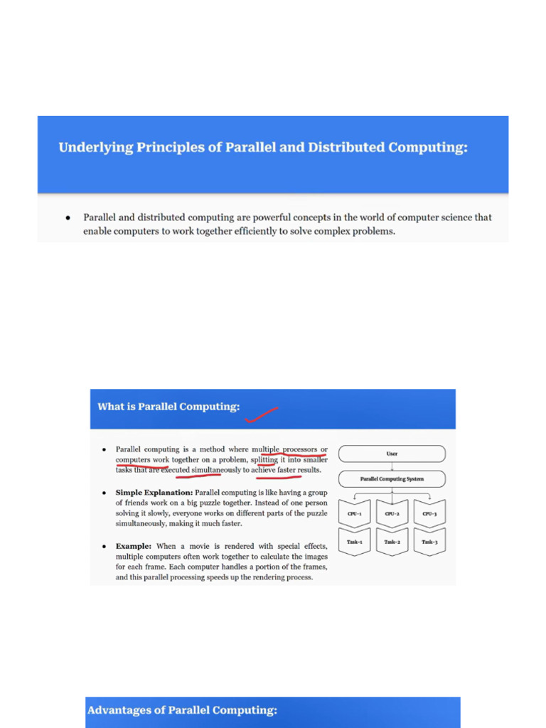 Underlying Principles of Parallel and Distributed Computing | PDF