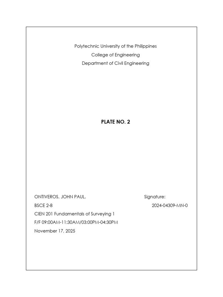 FOS 1 PLATE 2 | PDF | Area | Surveying