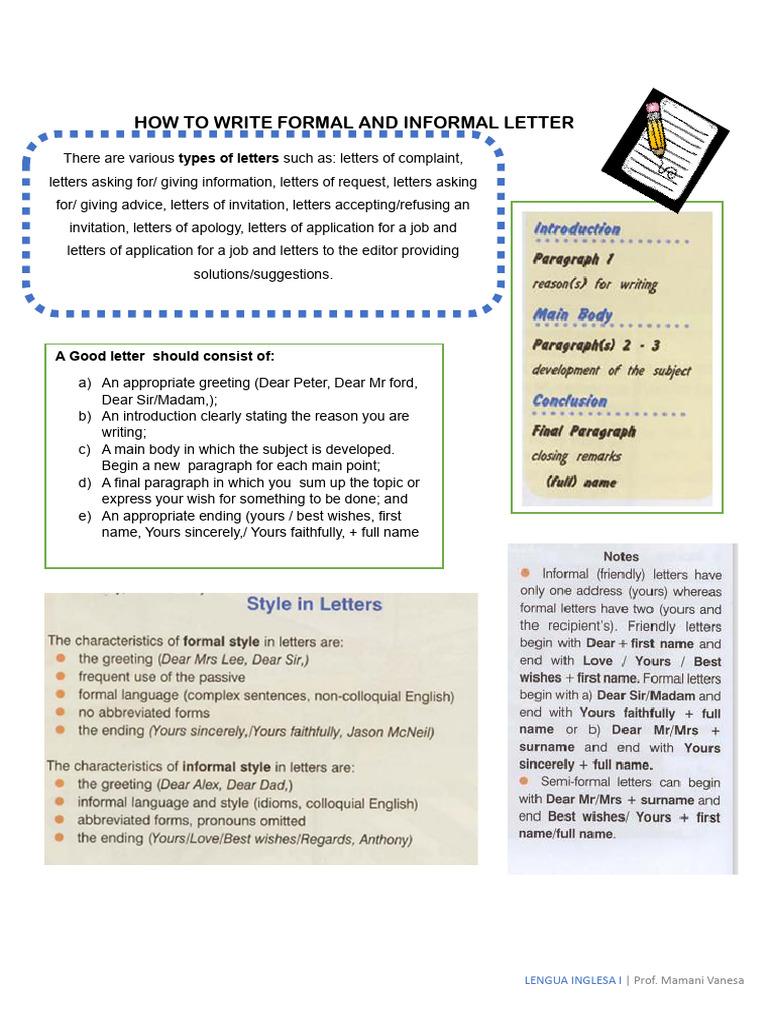How To Write Formal and Informal Letters | PDF