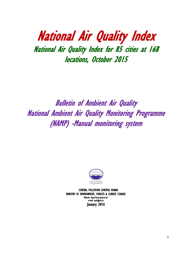 Bulletin AQI NAMP Oct2015 | PDF | Atmospheric Thermodynamics | Atmosphere