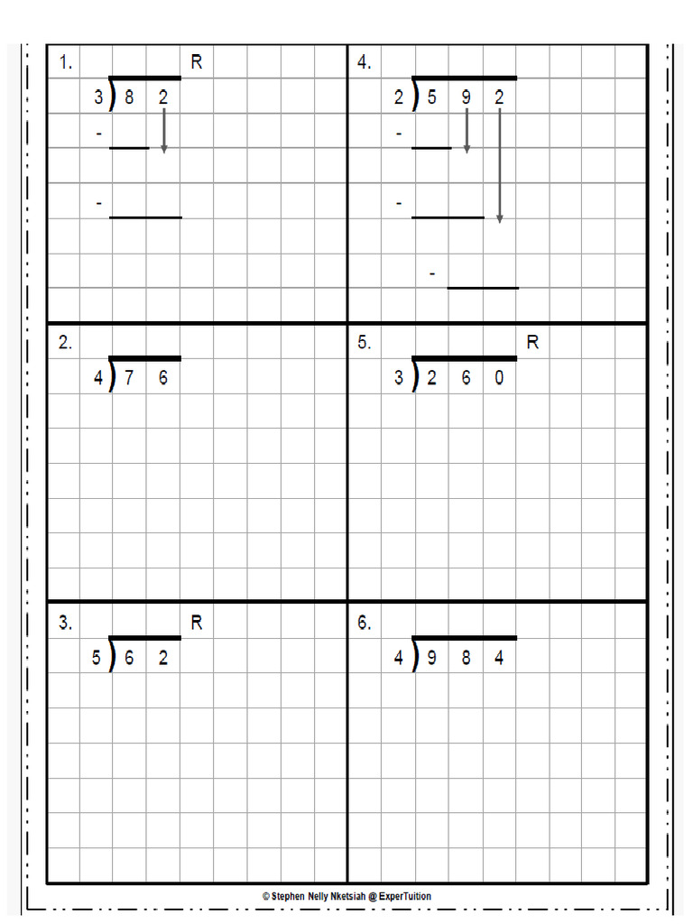 Single Digit Division | PDF