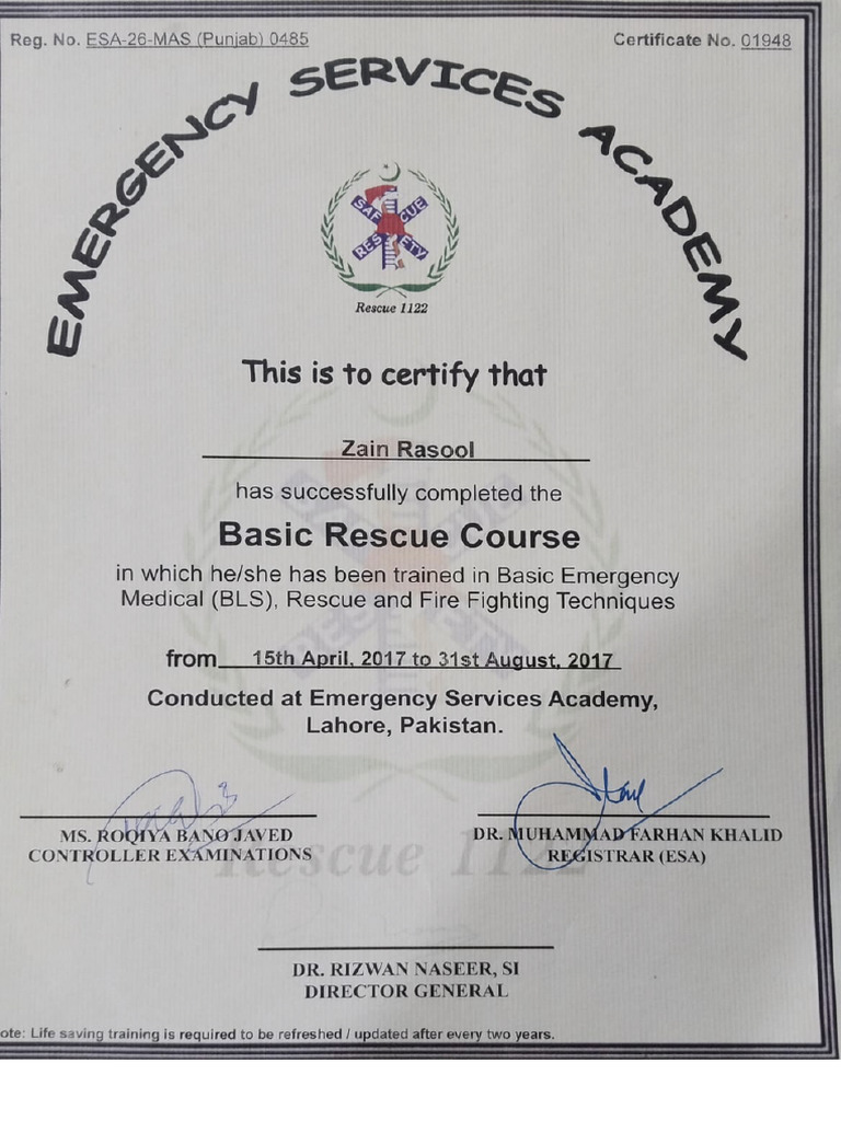BAsic Rescue Course | PDF