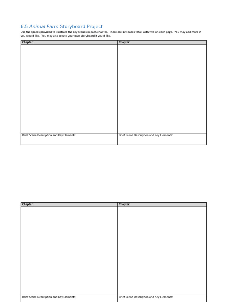6.5 Animal Farm Storyboard Project | PDF