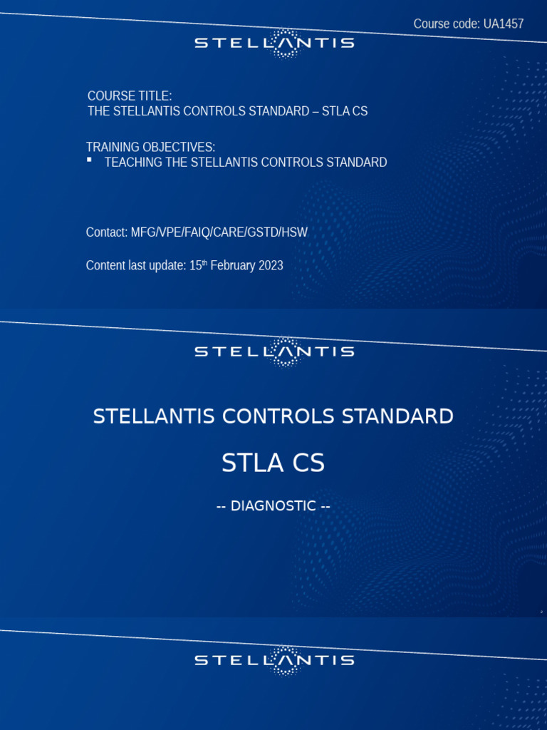 Stellantis Controls Standard Training | PDF | Computing | Software