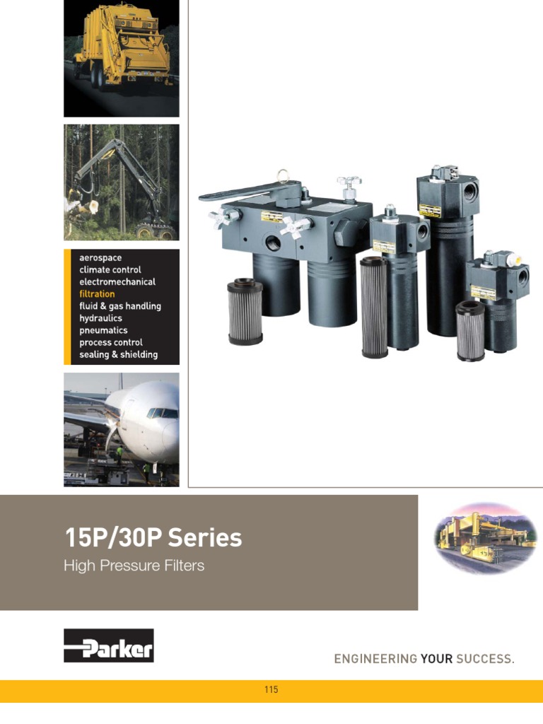 Parker High Pressure Hydraulic Filters | PDF | Valve | Filtration