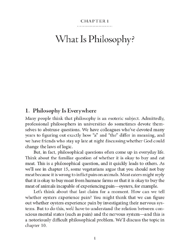 Chapter 1 - What Is Philosophy (From Stich and Donaldson - Philosophy ...
