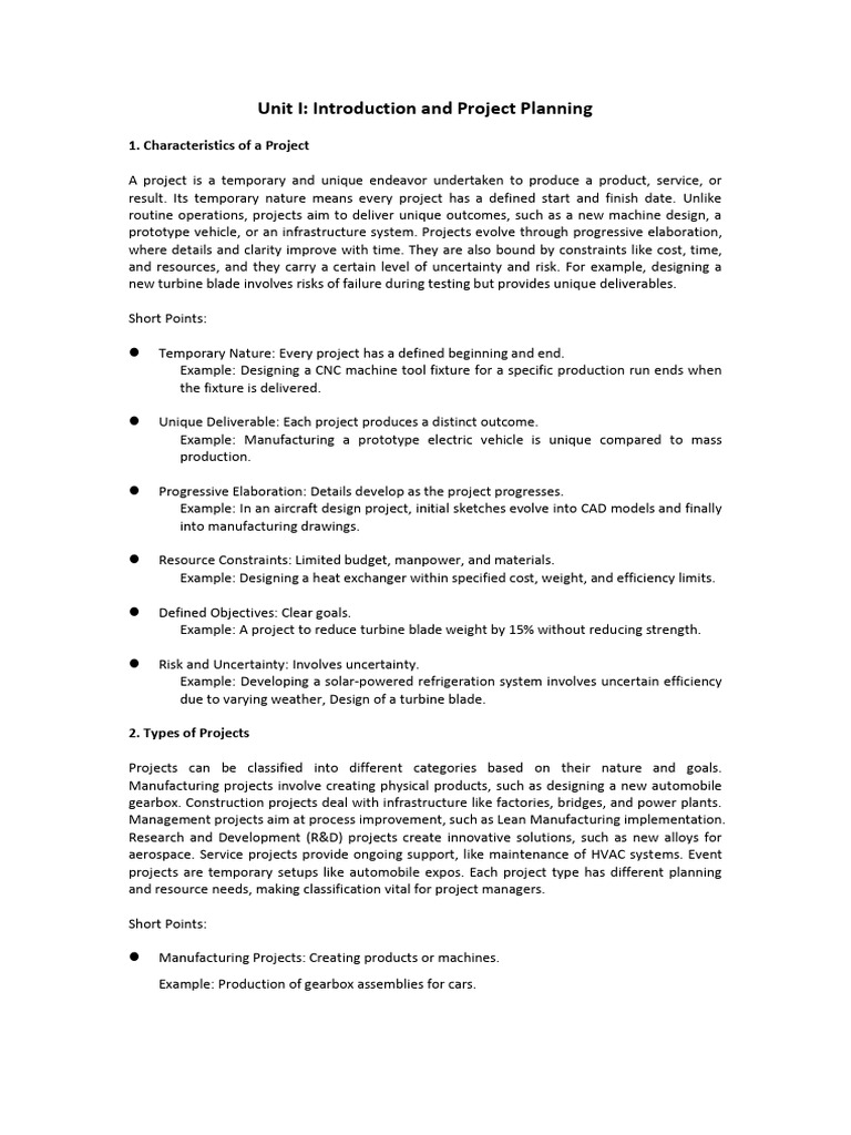 Unit I_PM | PDF | Project Management | Swot Analysis