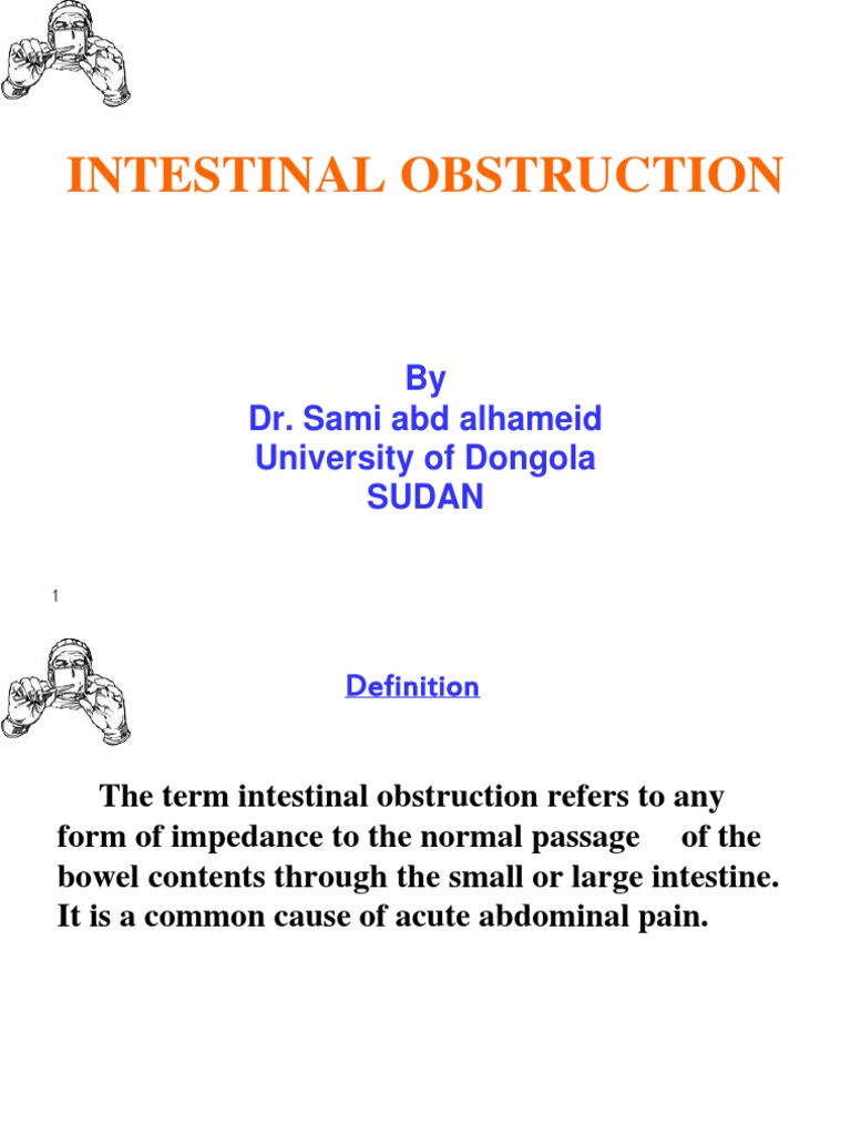 Lecture Intestinal Obstruction (01) PPT | PDF | Gastroenterology ...