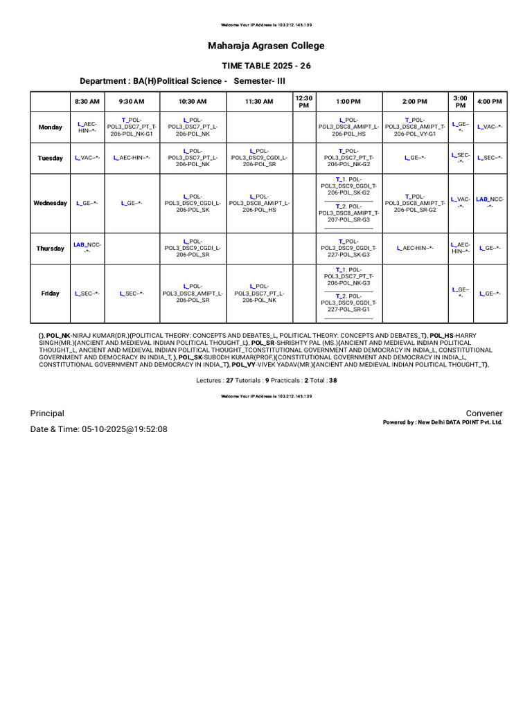 TIME TABLE (4) | PDF