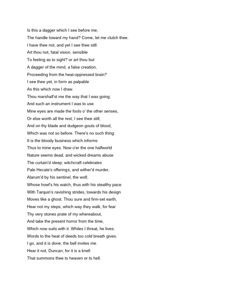 Macbeth monologue | PDF | Conscience