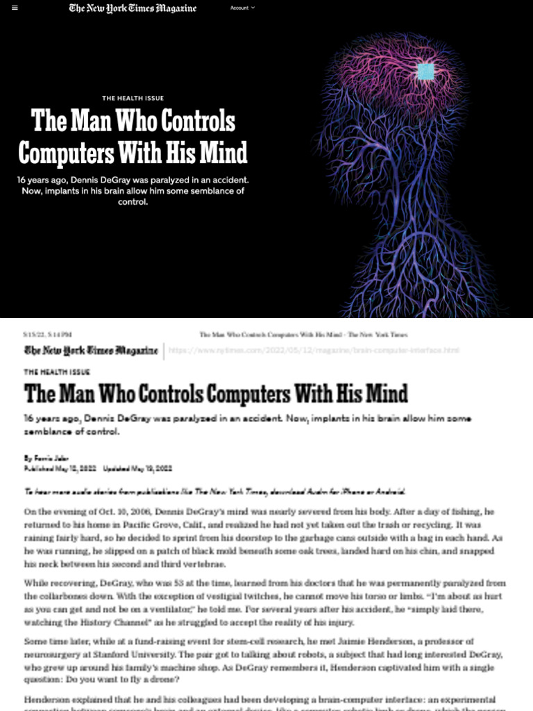 NYT The Man Who Controls Computers With His Mind - The New York Times ...