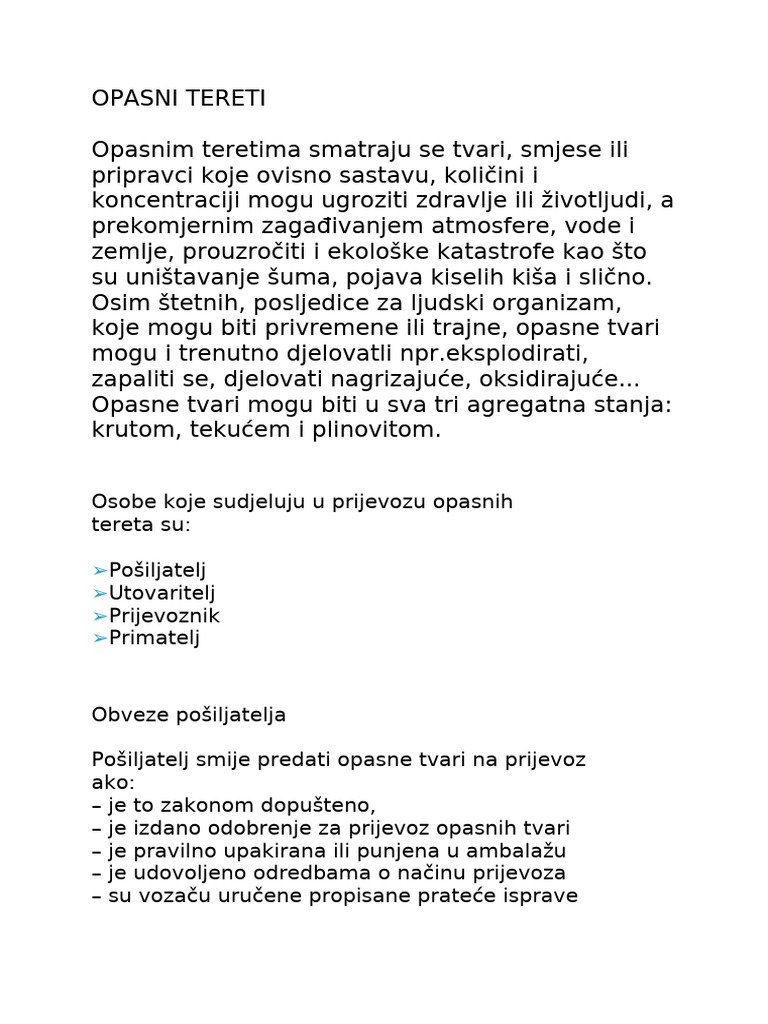 Opasni Tereti | PDF