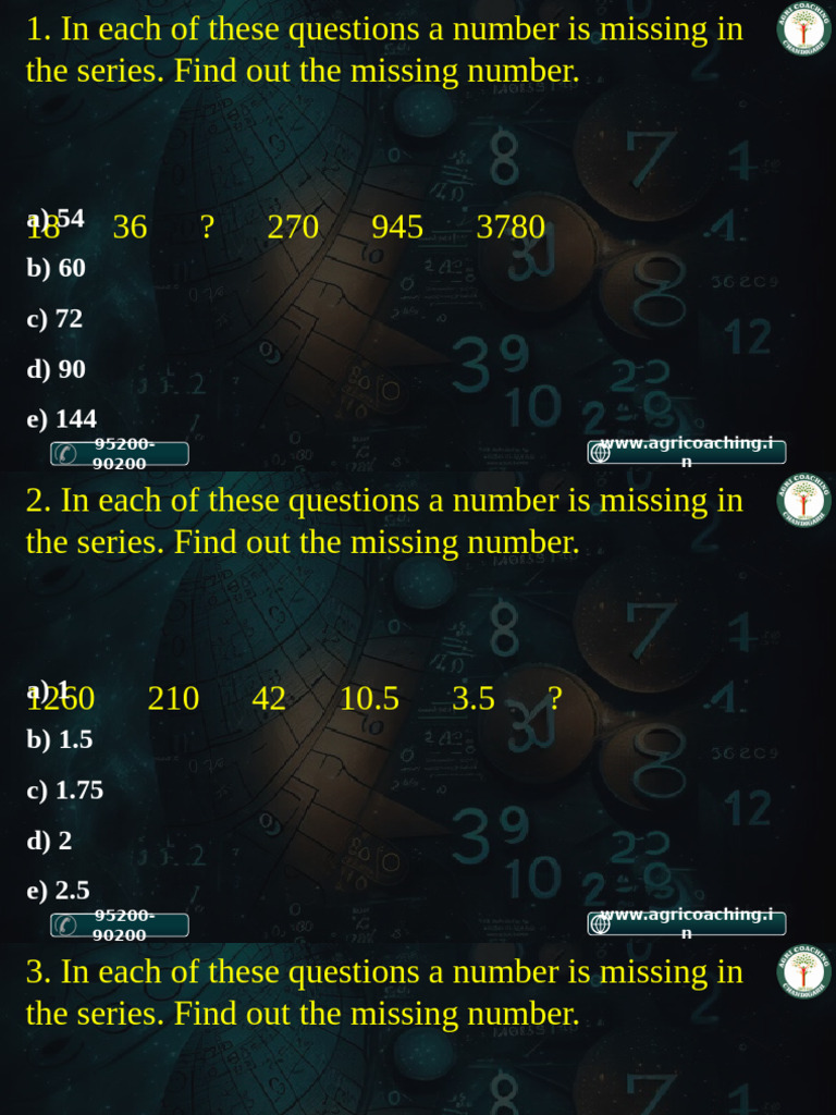 Number Series ACC | PDF