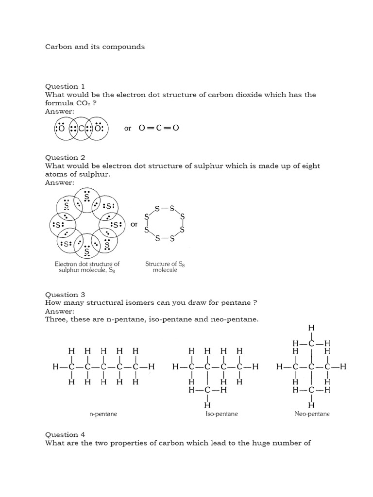 Carbon Compounds: Structures and Properties | PDF | Alkane | Chemical Bond