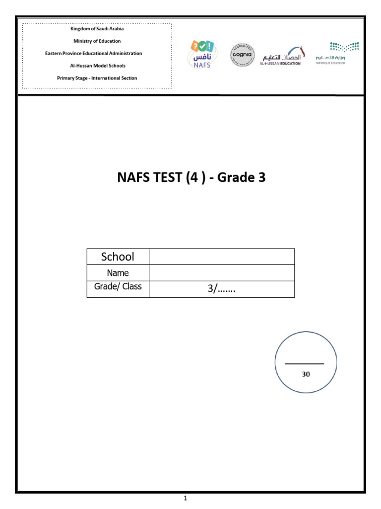 NAFS EXAM 4 - G3[1] | PDF | Adjective | Linguistics