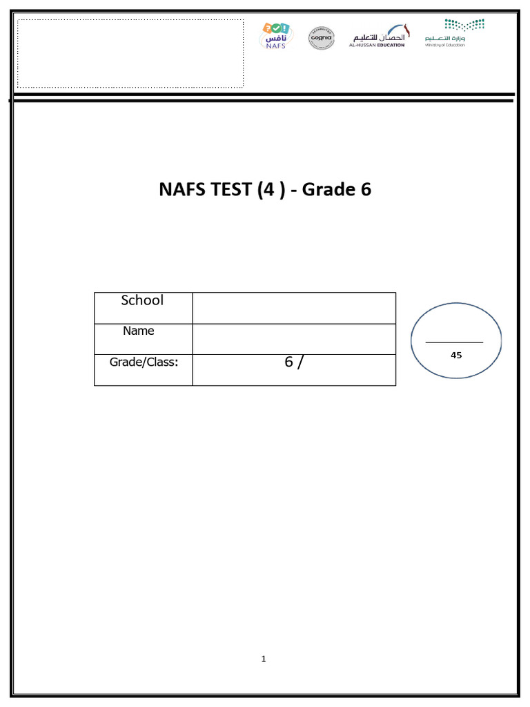 NAFS EXAM 4 - Grade 6 | PDF | Cell (Biology) | Germination