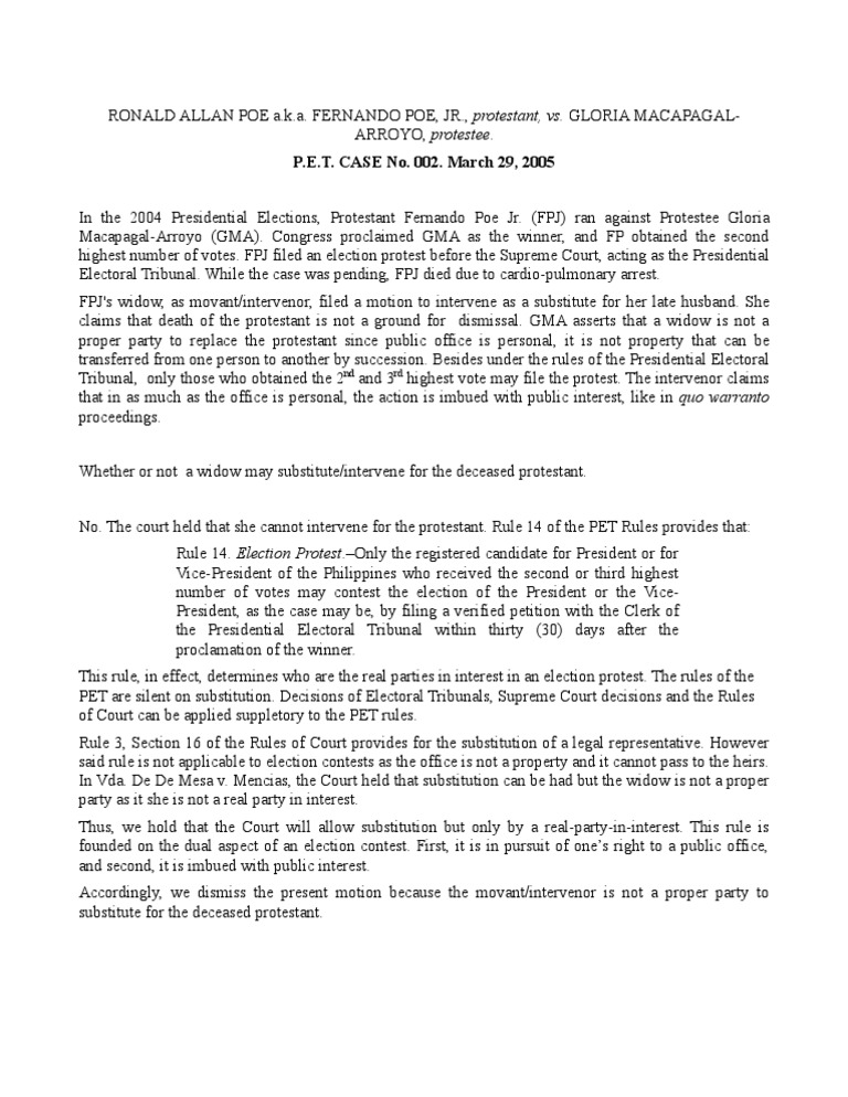 FPJ v. GMA | PDF | Intervention (Law) | Courts