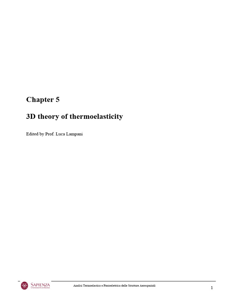 Cap - 5 Not Included 3D Theory of Thermoelasticity | PDF | Linear ...