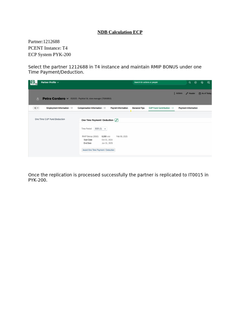 NDB ECP Calculation for Partner 1212688 | PDF