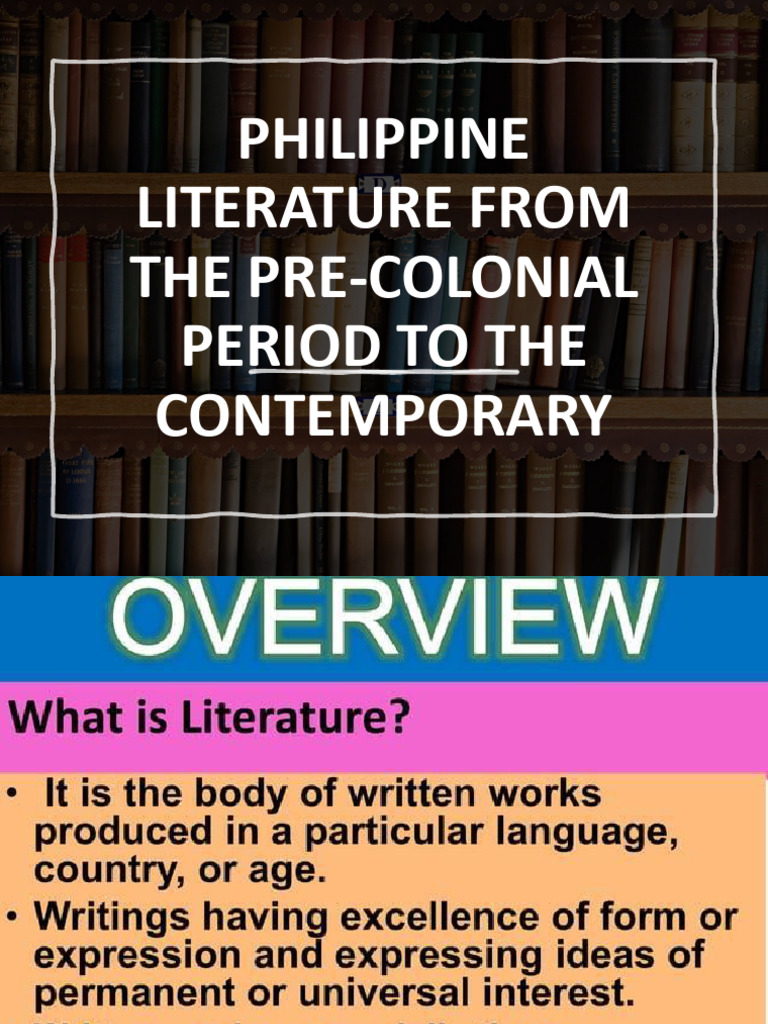L1 - Phil Literature From Pre Colonial Period To Contemporary Period | PDF
