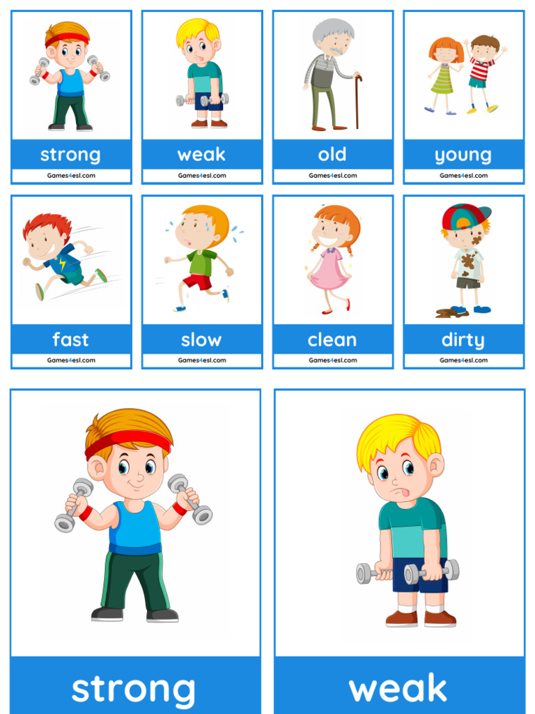 Strong and Weak Adjectives List | PDF
