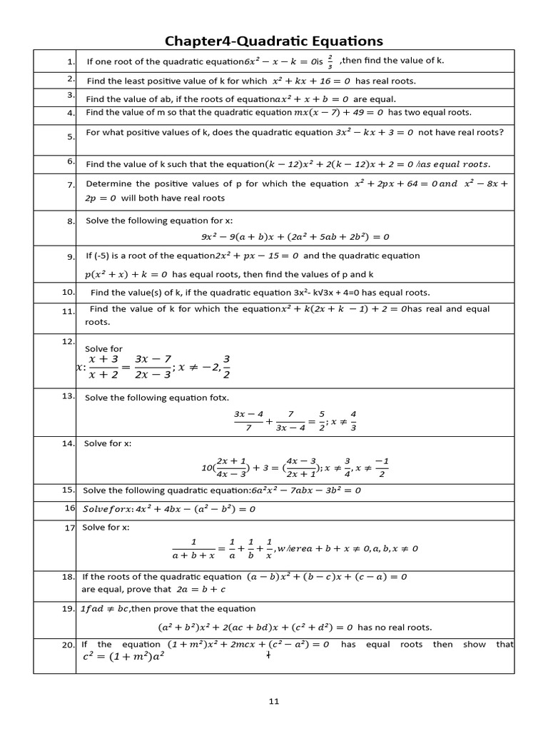 Quadratic Equation IMP Worksheet | PDF | Quadratic Equation | Speed
