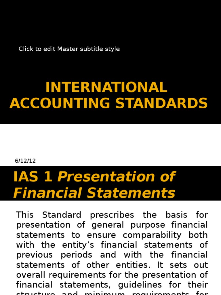 International Accounting Standards | PDF | International Financial ...